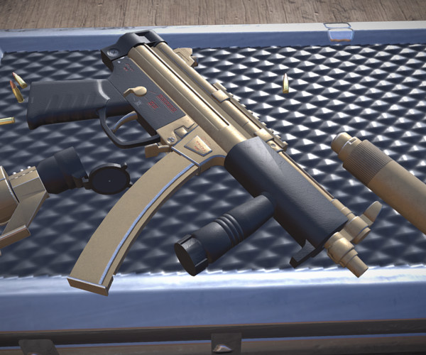 ArtStation - MP5 A4 - Game Ready - Low Poly | Game Assets