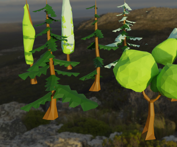 ArtStation - Low Poly Style Trees | Resources