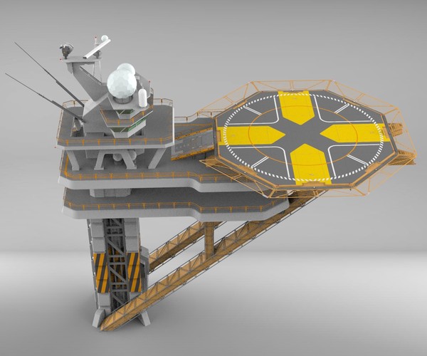 ArtStation - sci fi landing platform 2 | Resources