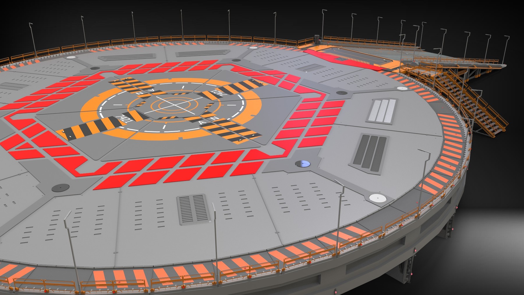 ArtStation - sci-fi landing platform 4 | Resources