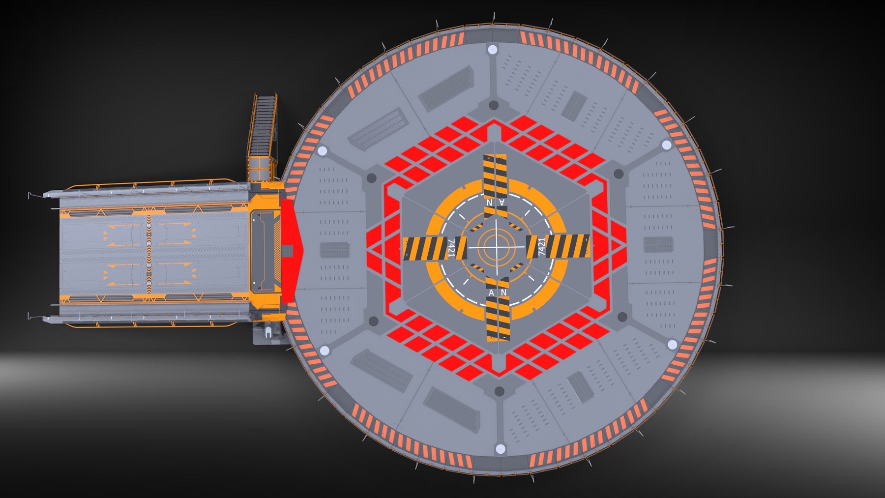 ArtStation - sci-fi landing platform 4 | Resources