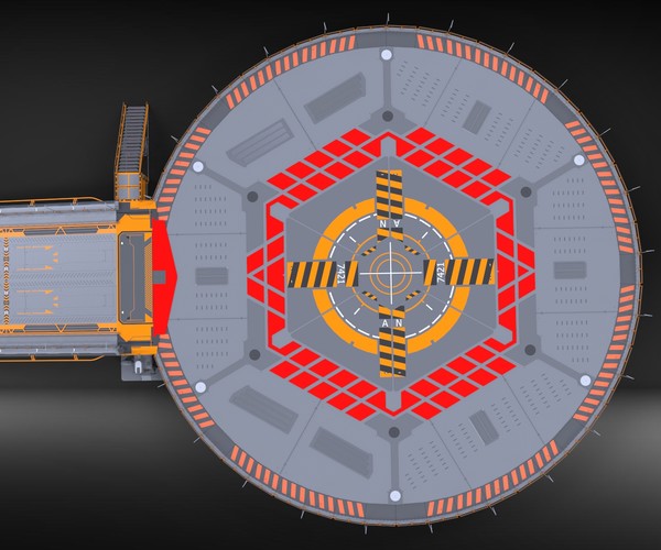 ArtStation - sci-fi landing platform 4 | Resources