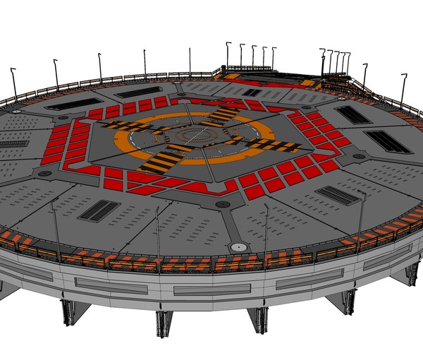 ArtStation - sci-fi landing platform 4 | Resources