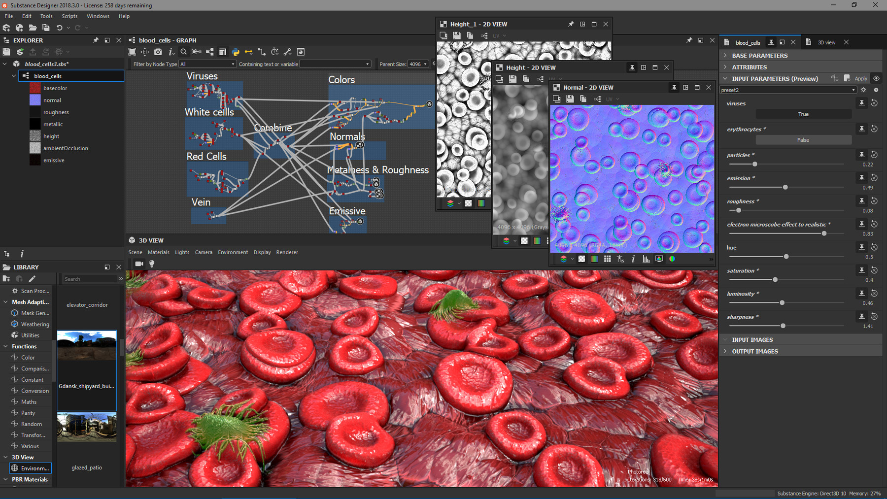 ArtStation - Blood Cells Material | Game Assets