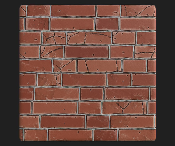 ArtStation - PBR Wall Brick Damaged Texture | Game Assets