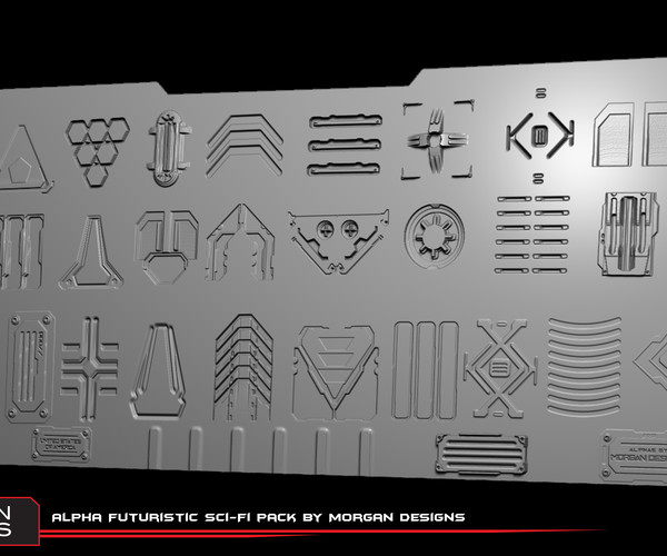 ArtStation - Alpha Futuristic Sci-Fi pack by Morgan Designs | 100 ...
