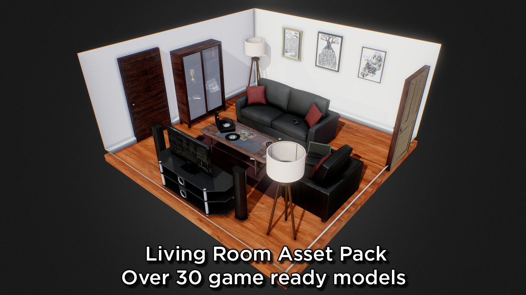 ArtStation - Asset Pack | Living Room | Game Assets