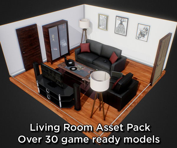 ArtStation - Asset Pack | Living Room | Game Assets