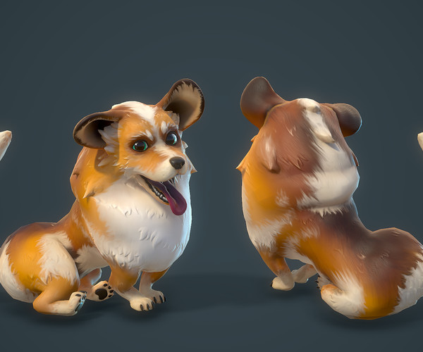 ArtStation - Cartoon Corgi Animated | Game Assets