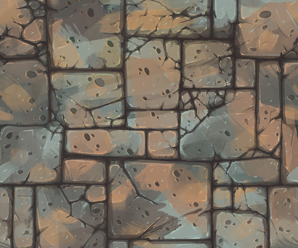 ArtStation - 【TEXTURE】-Hand Painted - Low Poly - Floor_007 | Game Assets
