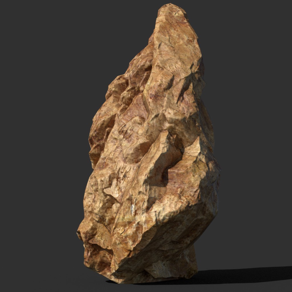 ArtStation - Low poly sharp blocky Yellow rock formation Pack | Game Assets