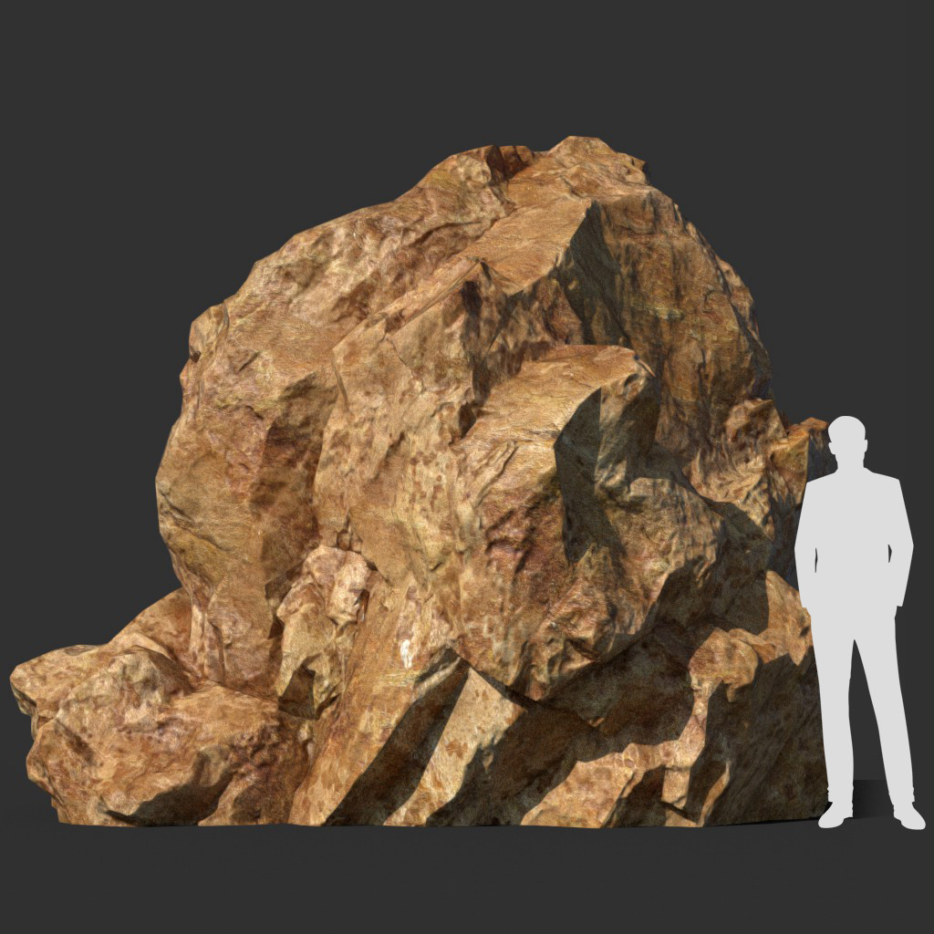 ArtStation - Low poly sharp blocky Yellow rock formation Pack | Game Assets