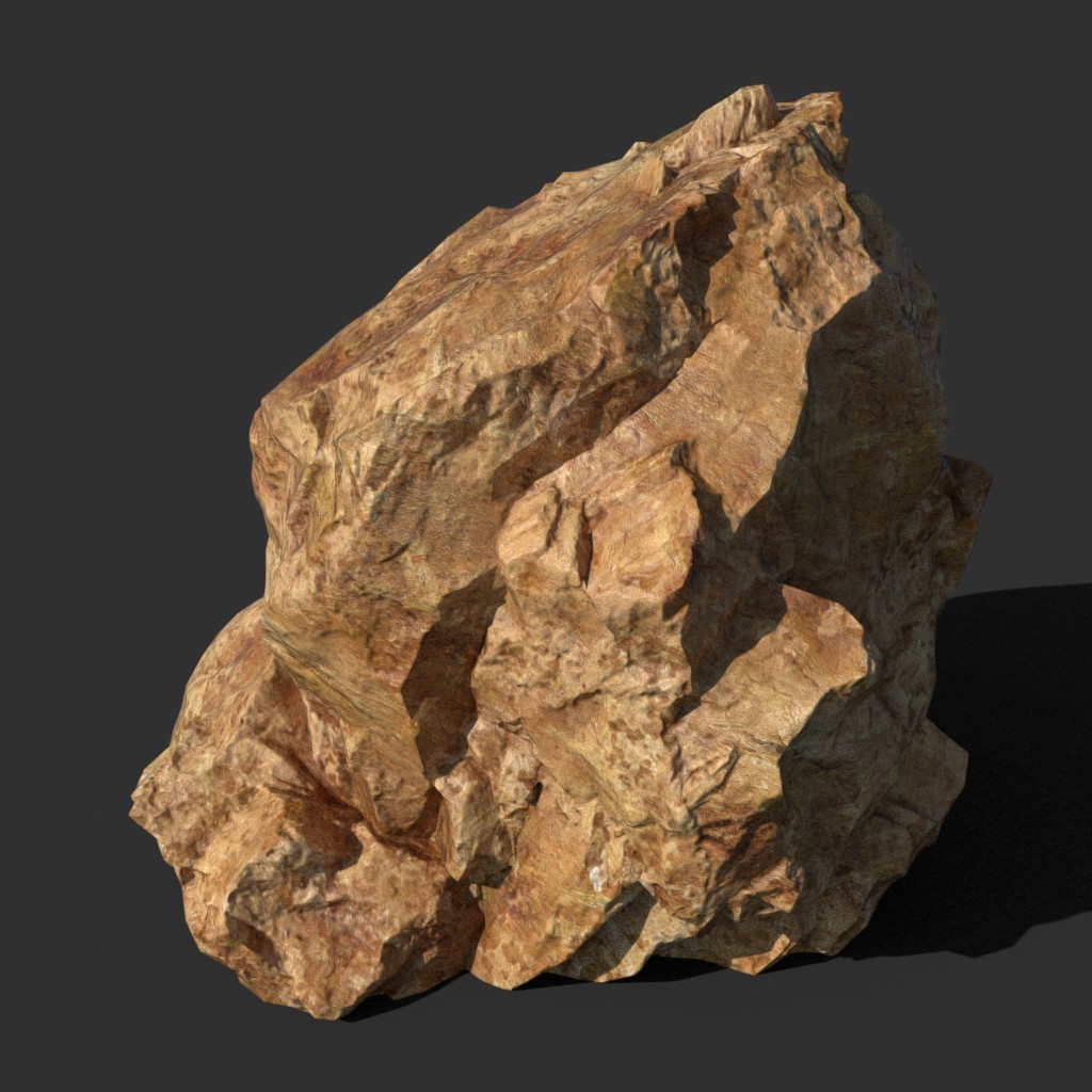 ArtStation - Low poly sharp blocky Yellow rock formation Pack | Game Assets