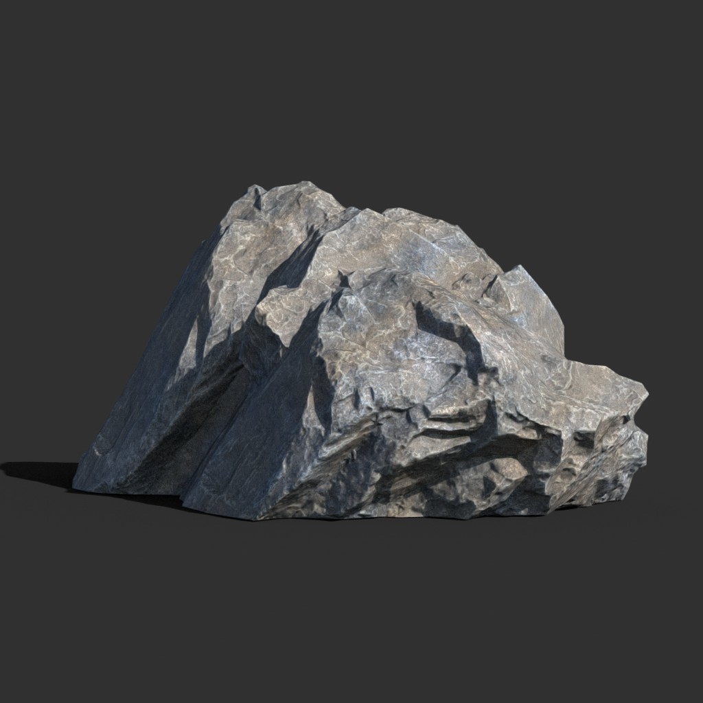 ArtStation - Low poly sharp blocky gray rock formation Pack | Game Assets