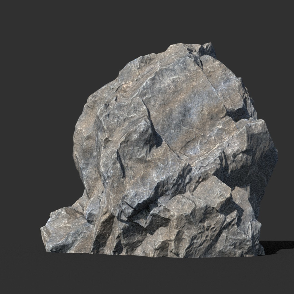 ArtStation - Low poly sharp blocky gray rock formation Pack | Game Assets