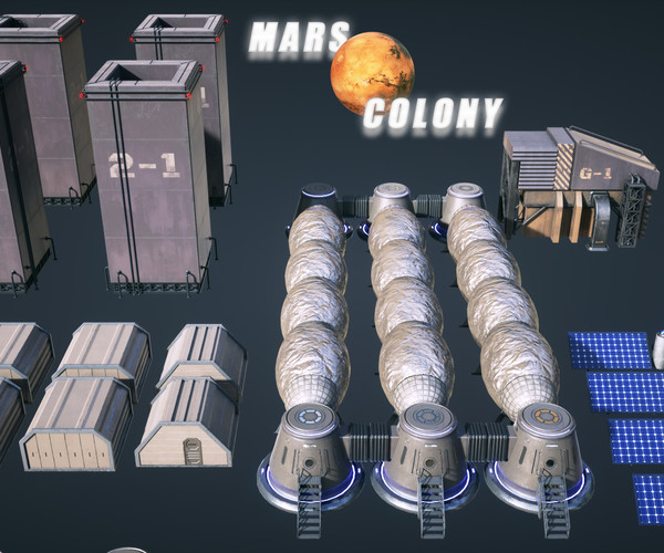 ArtStation - Mars Colony (KitBash) Pack | Game Assets