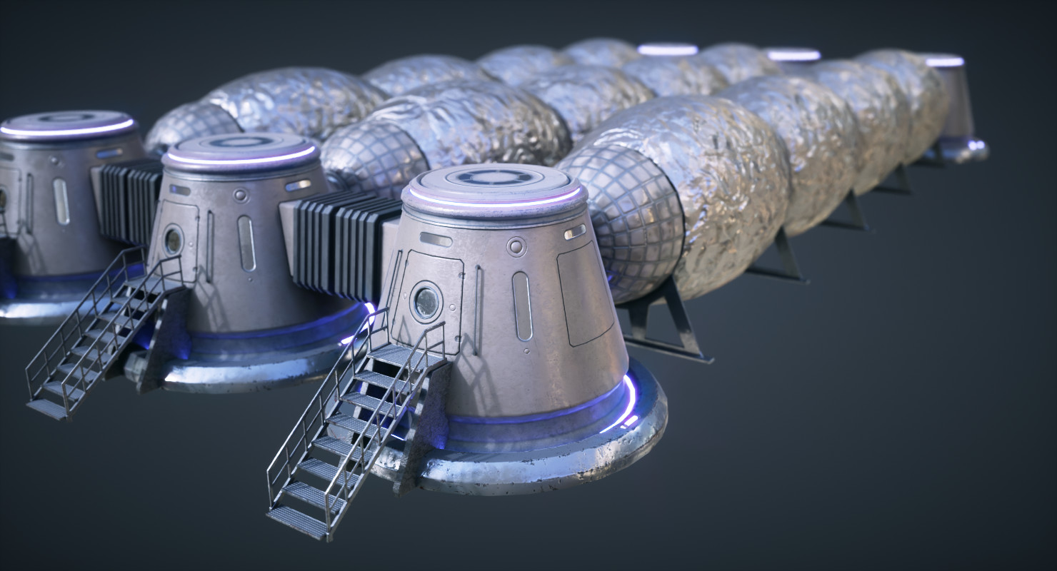 ArtStation - Mars Colony (KitBash) Pack | Game Assets