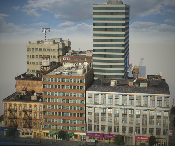 ArtStation - NYC Block Set 5 V2 | Game Assets