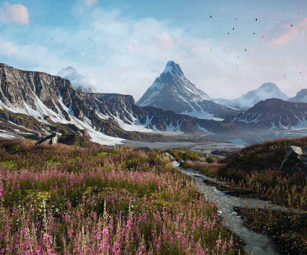 ArtStation - Mountain Lake Valley Environment - Unity 2017 Project ...