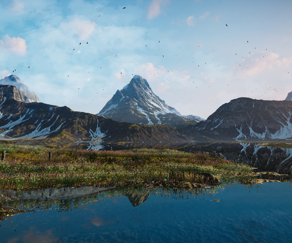 ArtStation - Mountain Lake Valley Environment - Unity 2017 Project ...