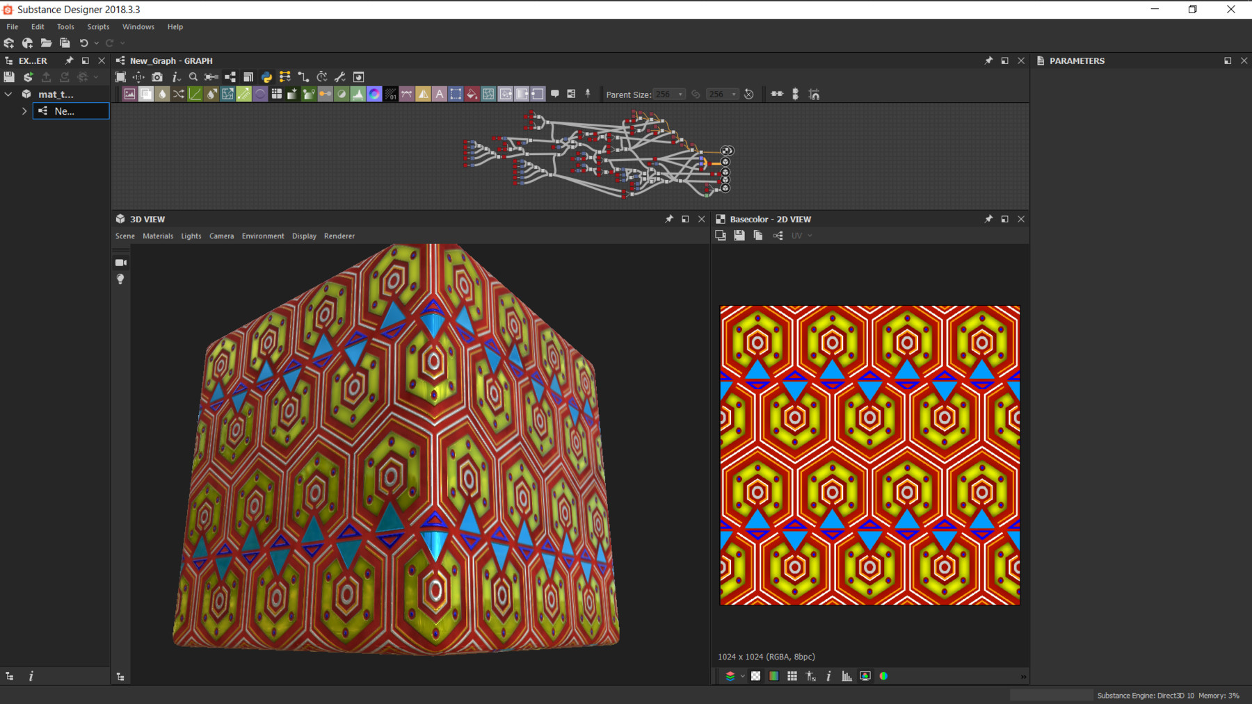 ArtStation - Hexagonal Pattern Material 001 (subs designer) | Resources