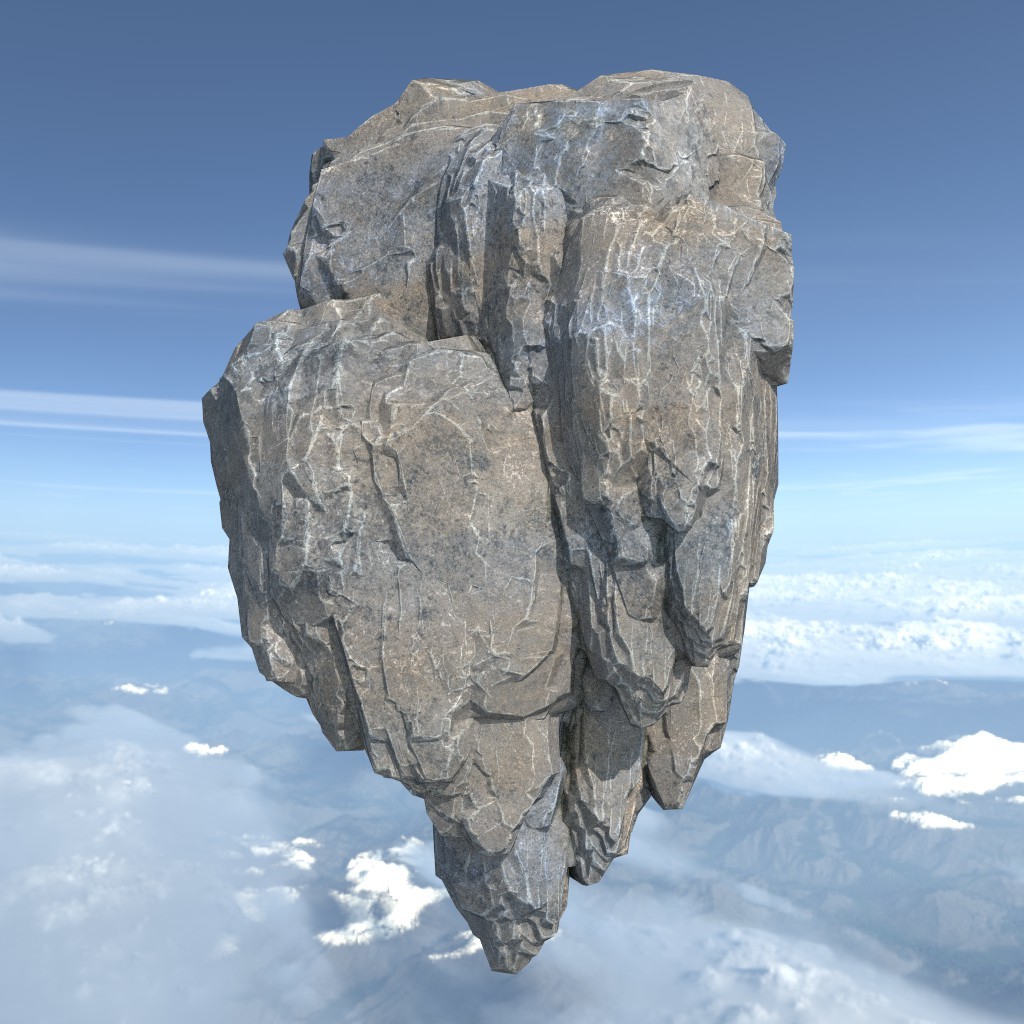 ArtStation - Low poly Floating Island Rock Pack | Game Assets