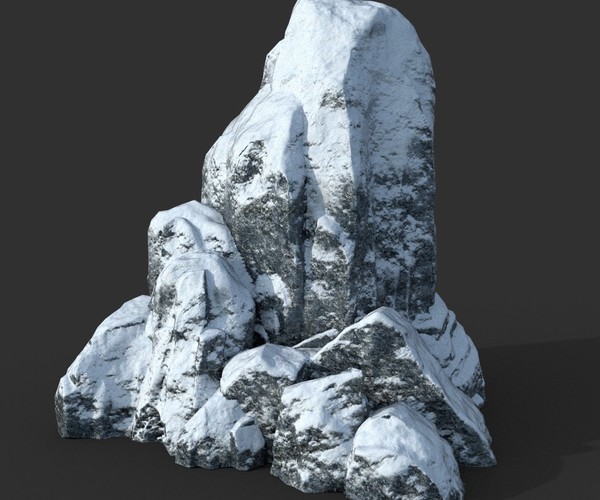 ArtStation - Low poly Snow Winter Rock Pack | Game Assets
