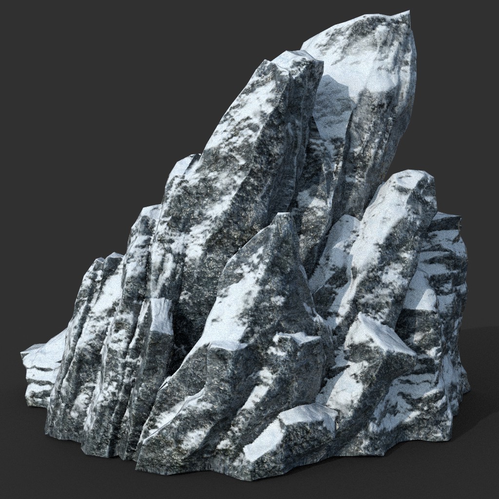 ArtStation - Low poly Snow Winter Rock Pack | Game Assets