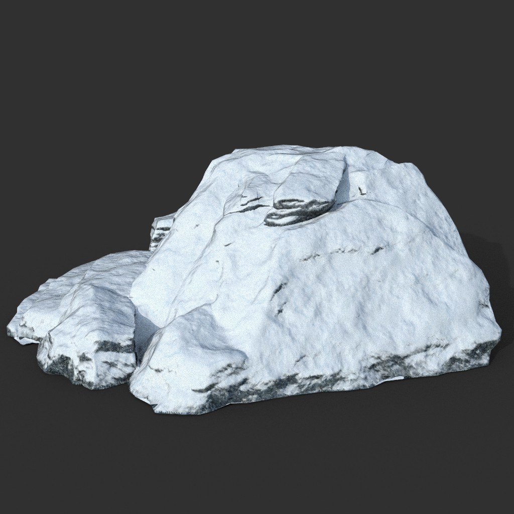 ArtStation - Low poly Snow Winter Rock Pack | Game Assets