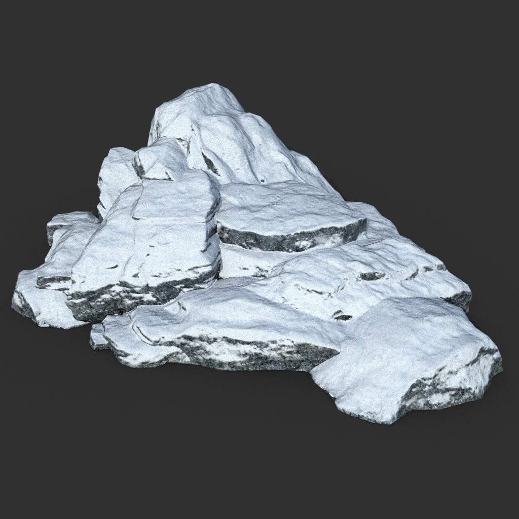 ArtStation - Low poly Snow Winter Rock Pack | Game Assets