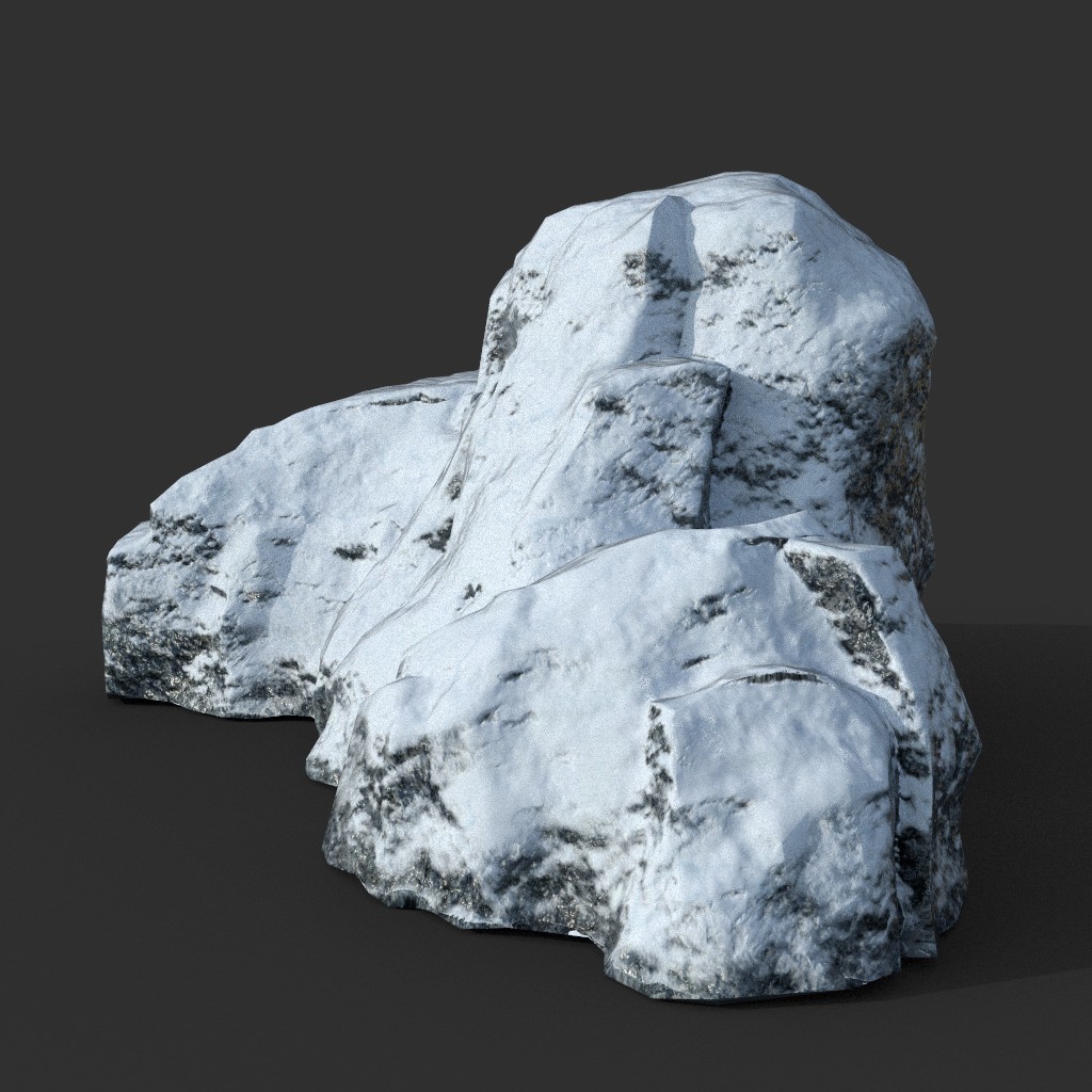 ArtStation - Low poly Snow Winter Rock Pack | Game Assets