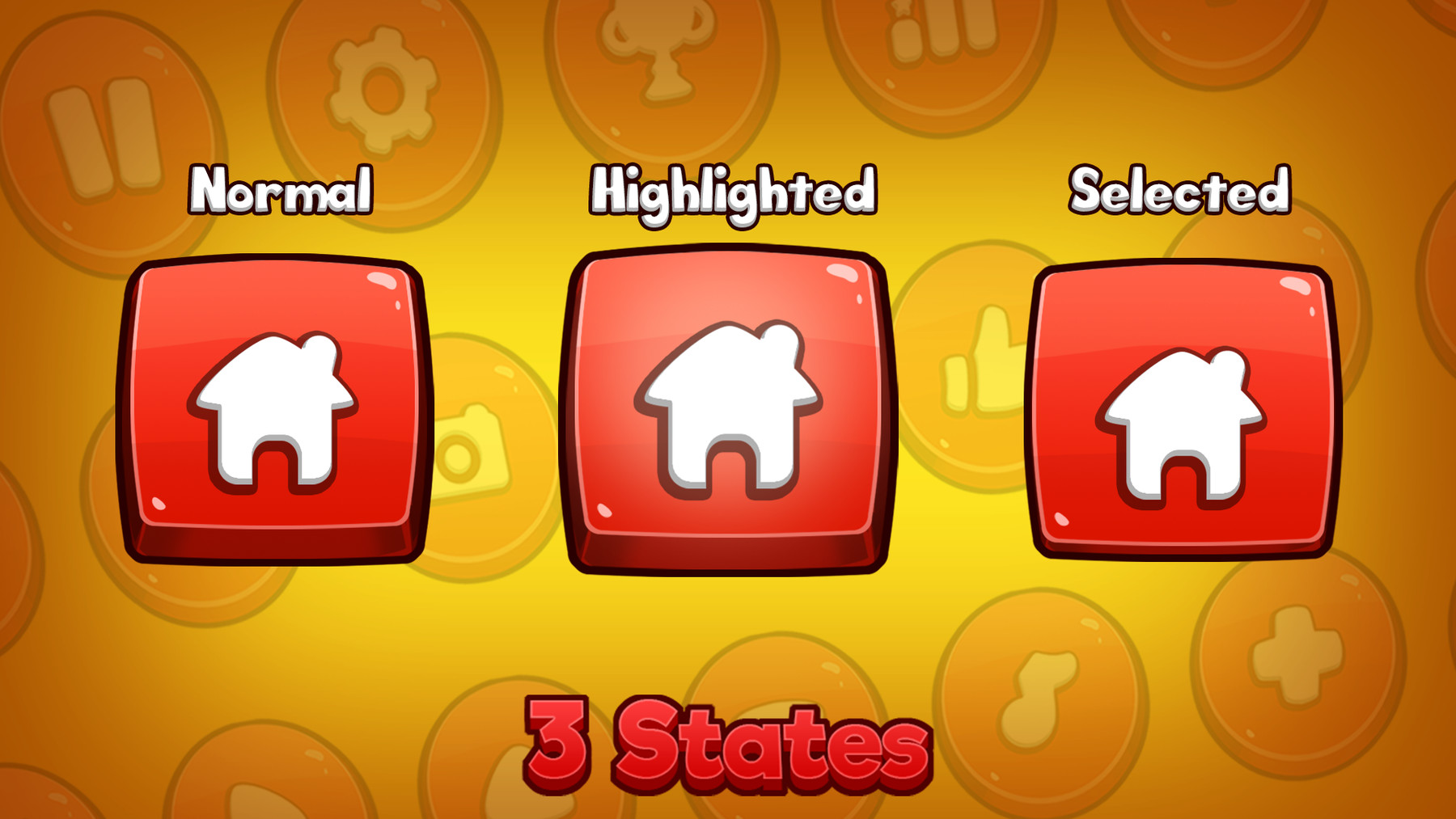 ArtStation - Cute Buttons GUI Kit | Game Assets