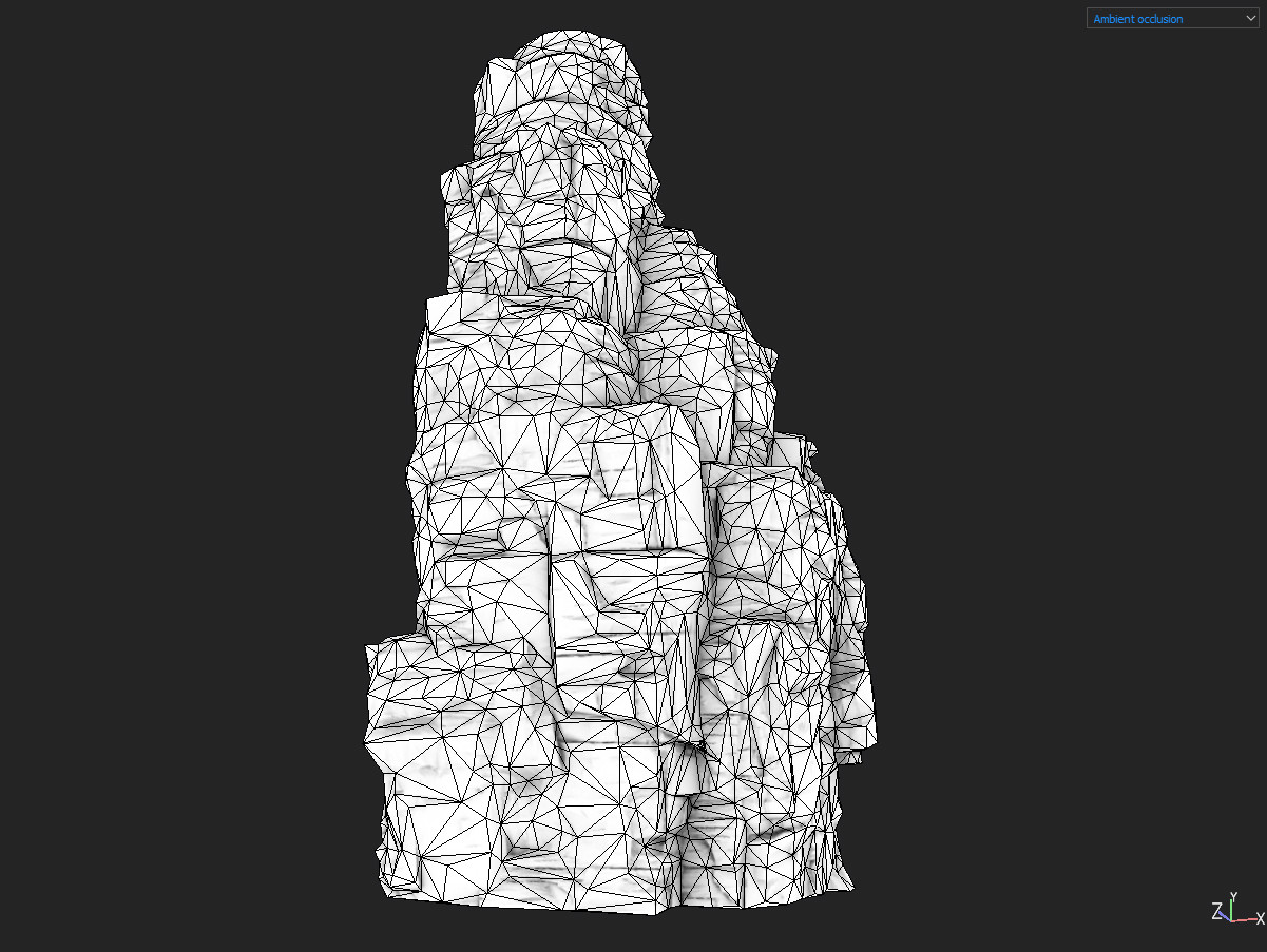 ArtStation - Low poly Wet Mossy Blocky Rock Cliff Pack | Game Assets