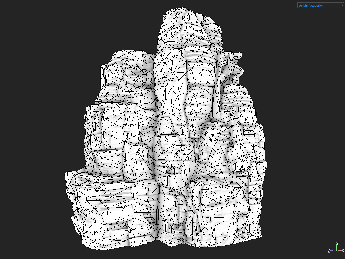 ArtStation - Low poly Wet Mossy Blocky Rock Cliff Pack | Game Assets