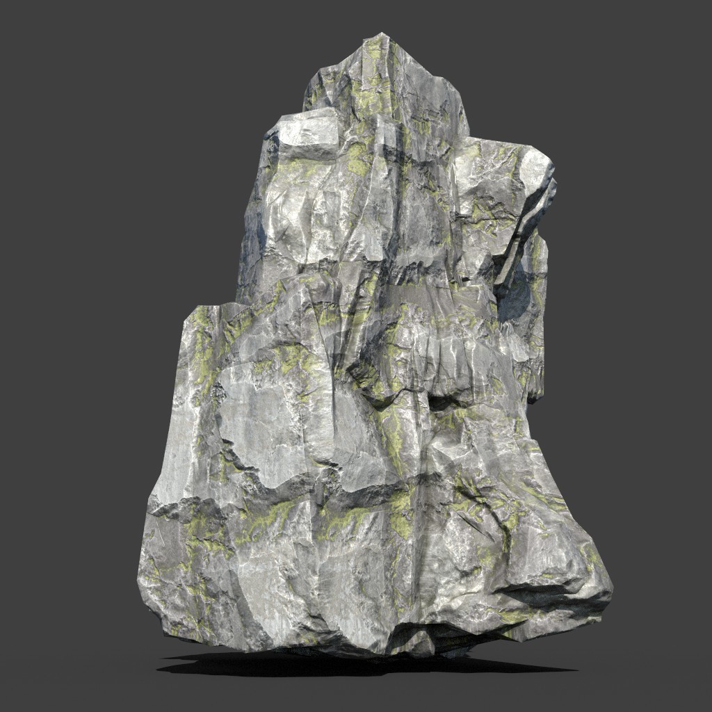 ArtStation - Low poly Blocky Rock Mossy Pack | Game Assets