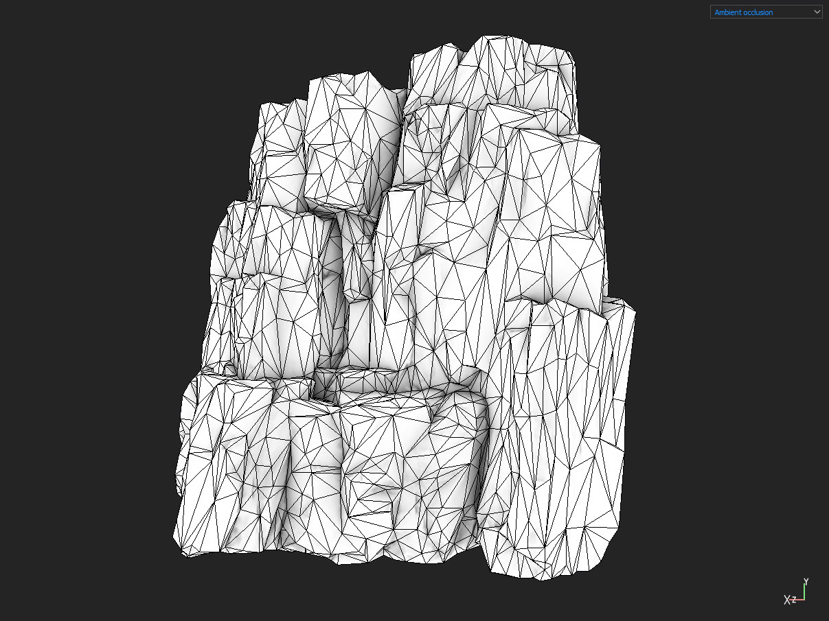 ArtStation - Low poly Blocky Rock Mossy Pack | Game Assets