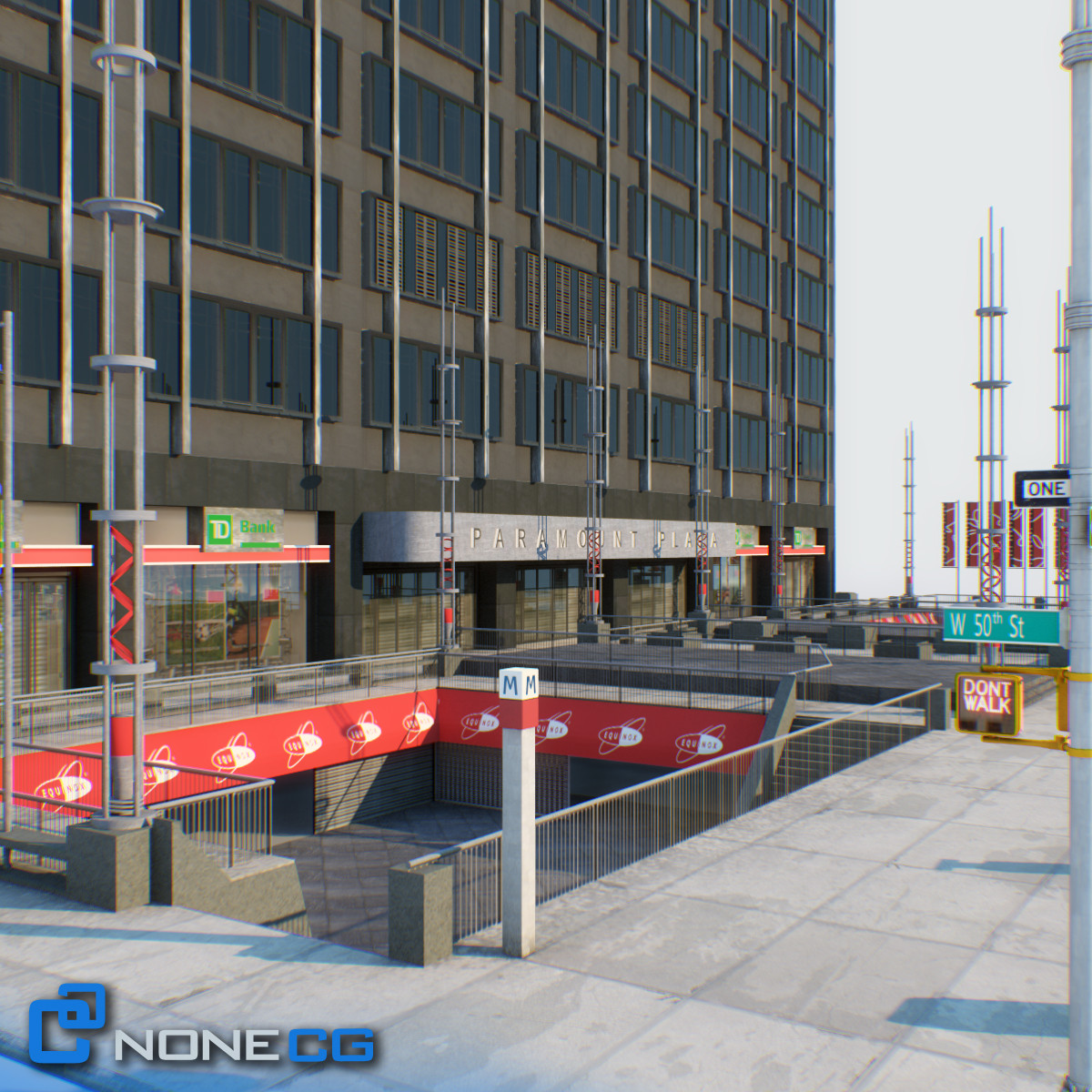 ArtStation - NYC Building Paramount Plaza | Game Assets