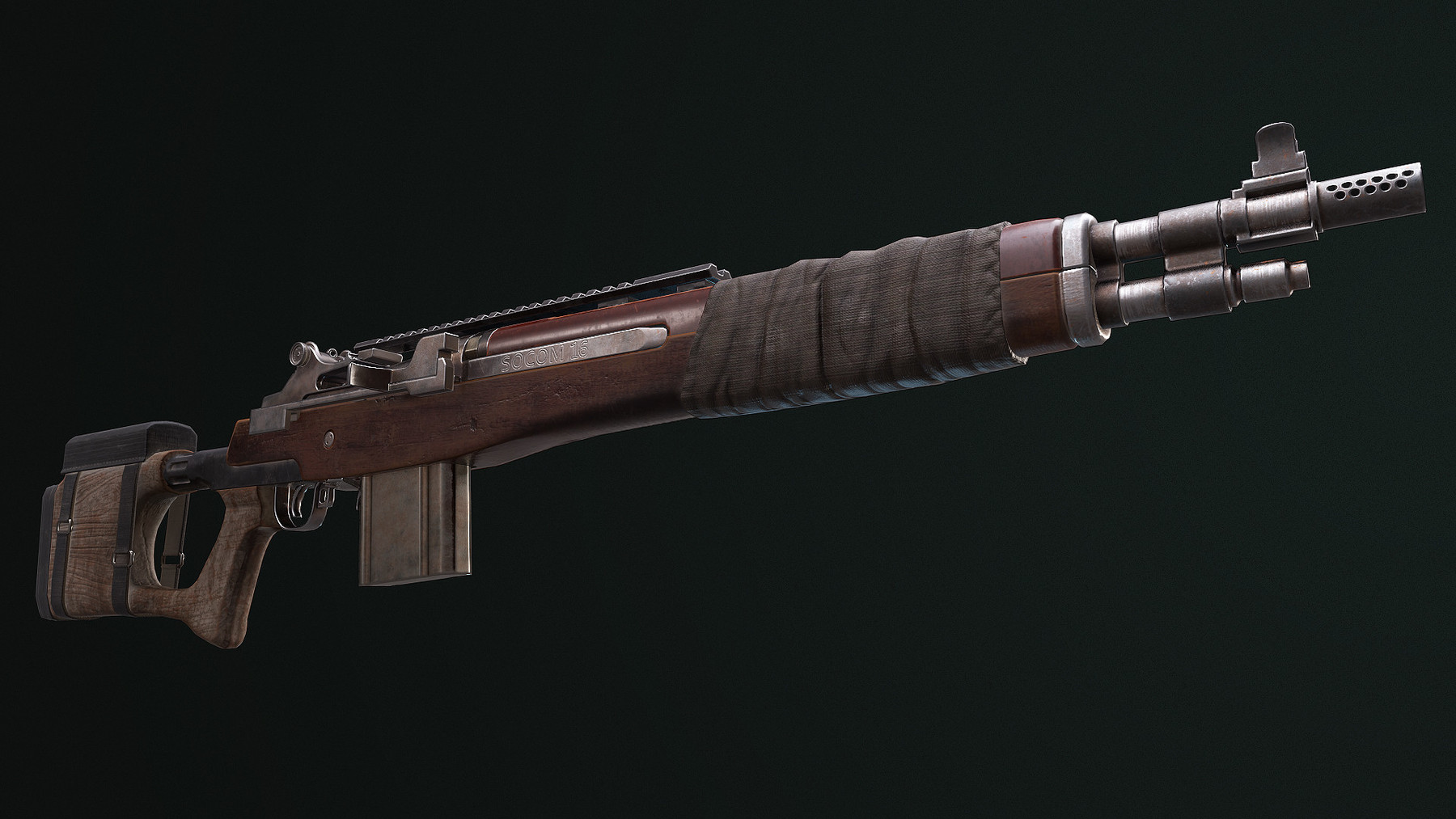 ArtStation - Tactical rifle M-14 | Game Assets