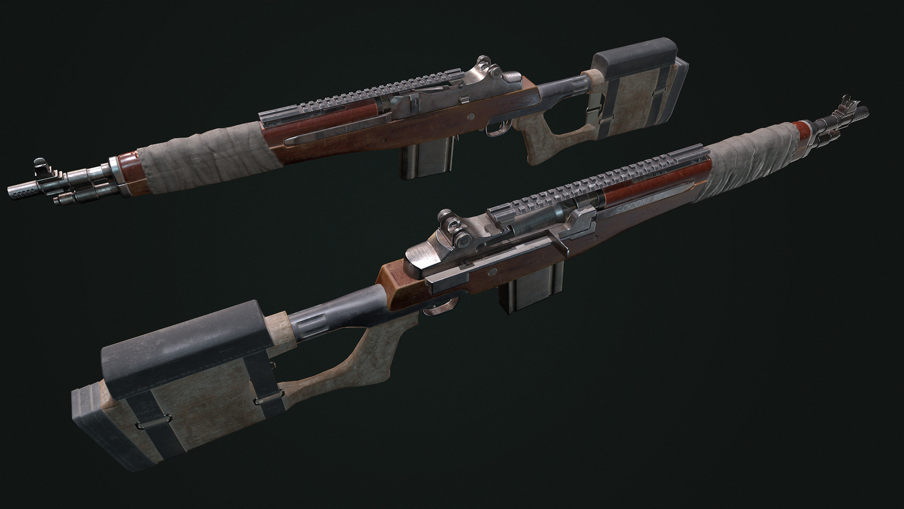 ArtStation - Tactical rifle M-14 | Game Assets