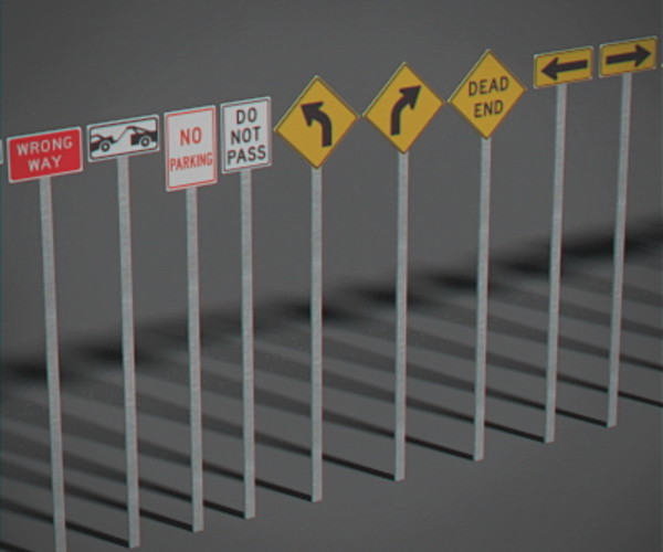 ArtStation - Pack – Traffic Signs | Game Assets