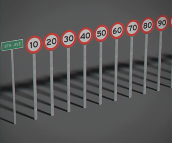 ArtStation - Pack – Traffic Signs | Game Assets