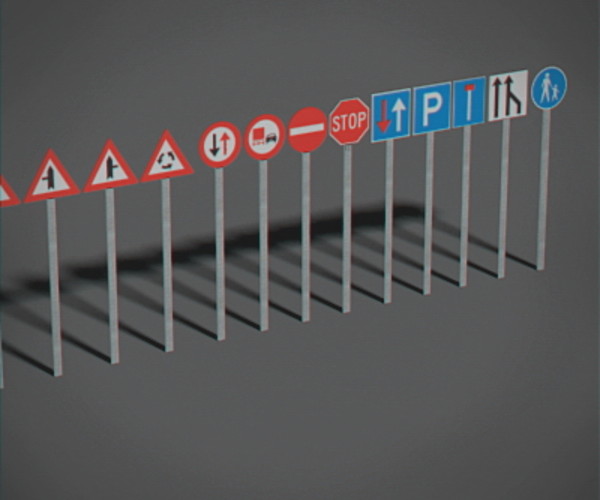 ArtStation - Pack – Traffic Signs | Game Assets