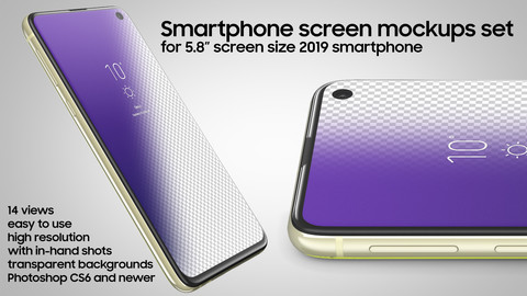 ArtStation - Screen mockups set 5.8" Korean smartphone (early 2019 ...