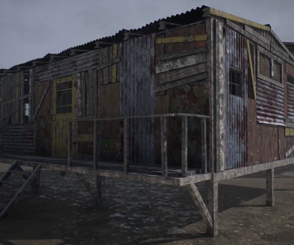 ArtStation - Modular Post-Apocalyptic Buildings | Game Assets