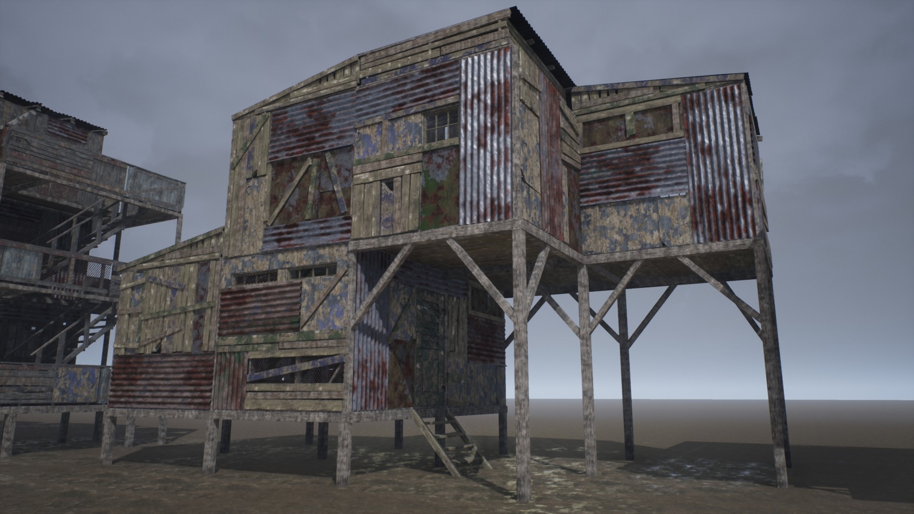 ArtStation - Modular Post-Apocalyptic Buildings | Game Assets