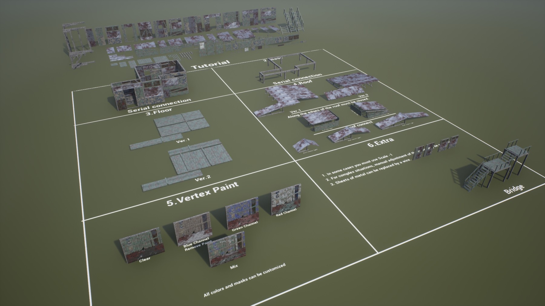 ArtStation - Modular Post-Apocalyptic Buildings | Game Assets