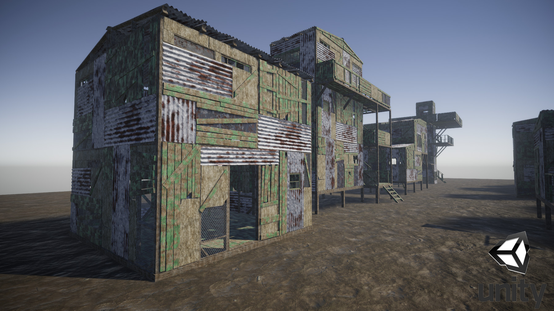 ArtStation - Modular Post-Apocalyptic Buildings | Game Assets