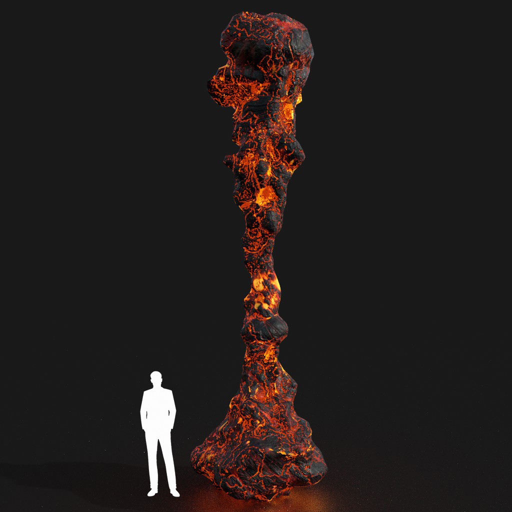 ArtStation - Low poly Lava Cave Rock Module Pack | Game Assets