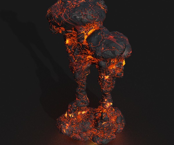 ArtStation - Low poly Lava Cave Rock Module Pack | Game Assets