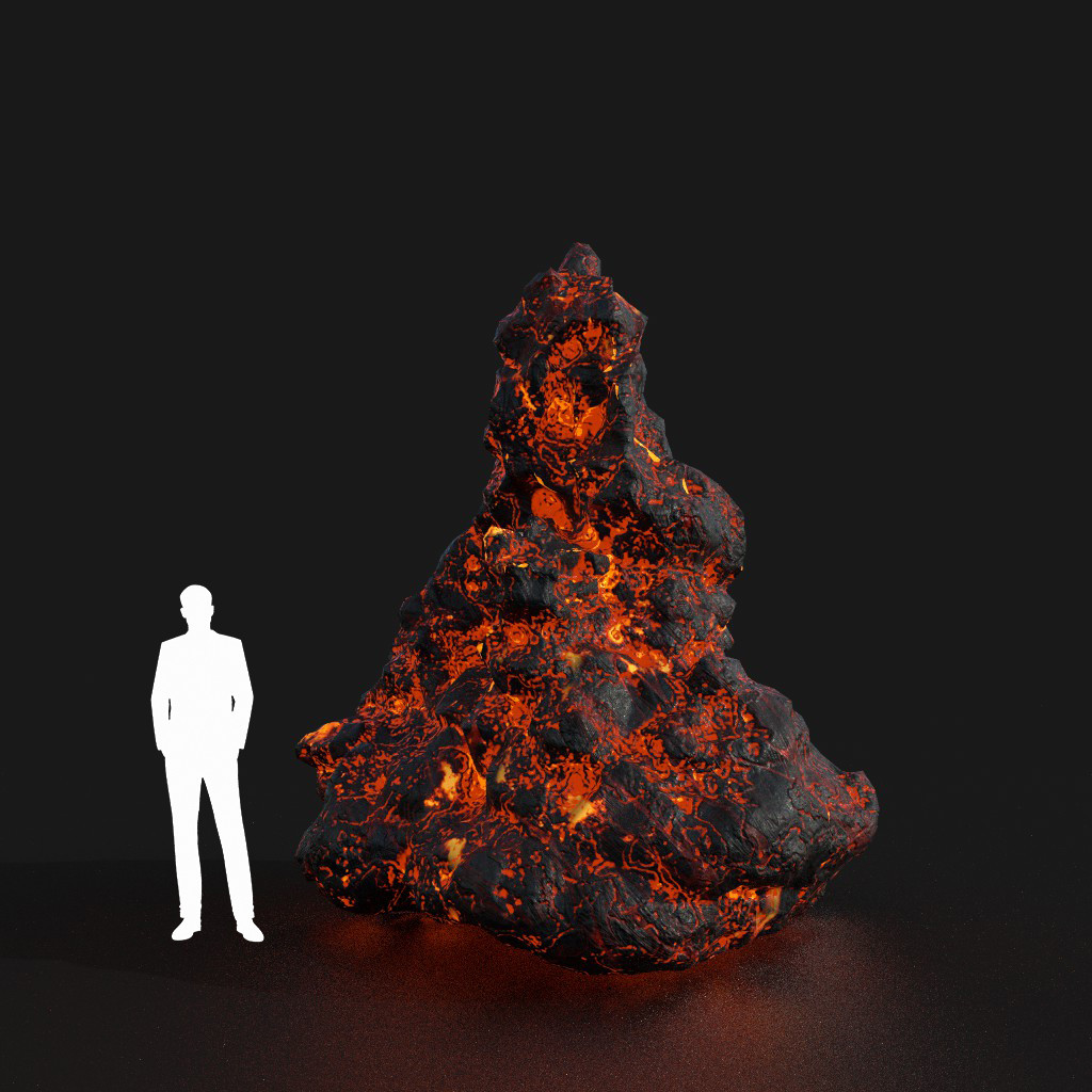 ArtStation - Low poly Lava Cave Rock Module Pack | Game Assets